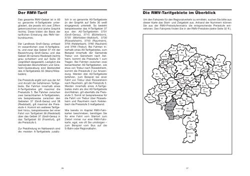 Der RMV-Tarif Die RMV-Tarifgebiete im Überblick - LNVG