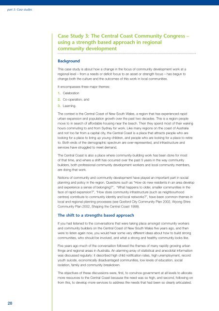 using a strength based approach in regional community development