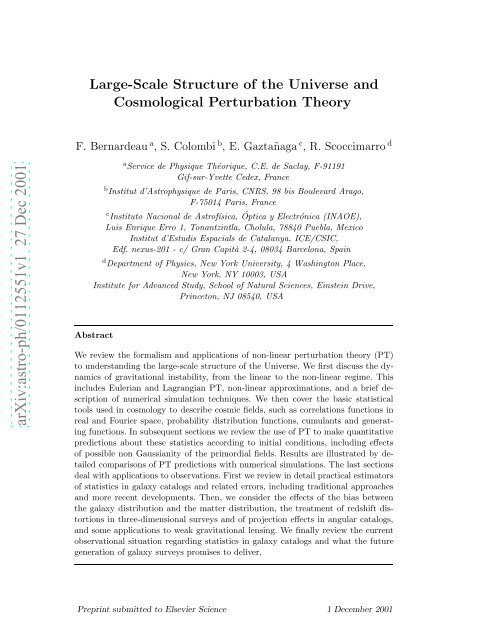 Large Scale Structure Of The Universe And Cosmological