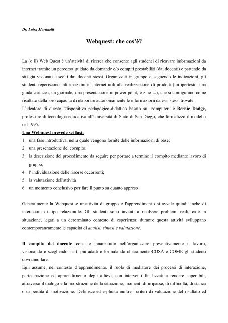 Webquest Cos E Webquest 2.0