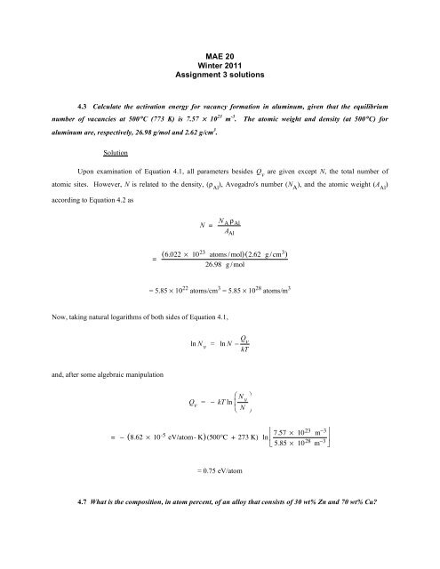 Assignment 3 solutions