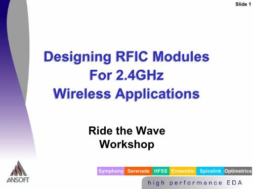 Designing RFIC Modules For 2.4GHz Wireless Applications