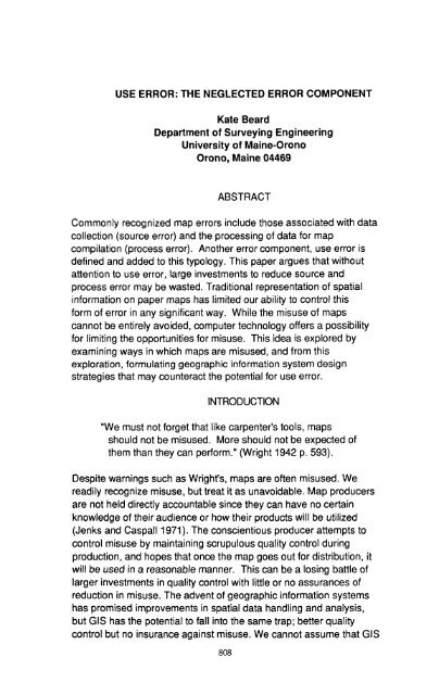 Use Error: The Neglected Error Component