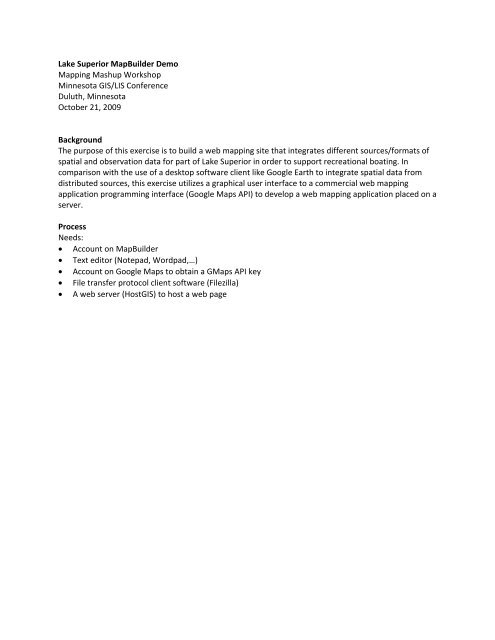 Mashup Tutorial 1 - Web Mapping Applications