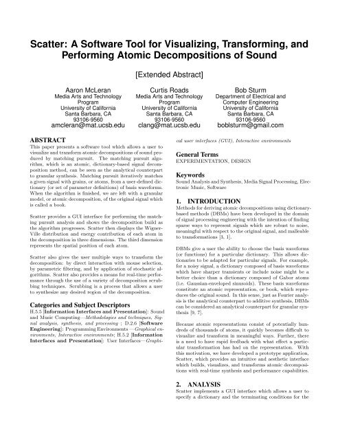Scatter: A Software Tool for Visualizing, Transforming, and ...