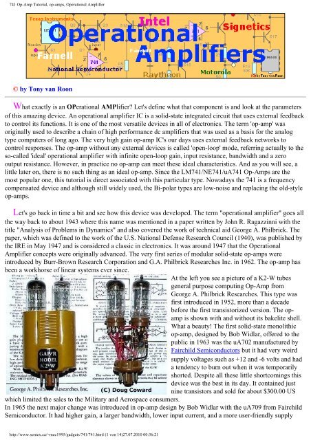 741 Op-Amp Tutorial, op-amps, Operational Amplifier - HTL Wien 10