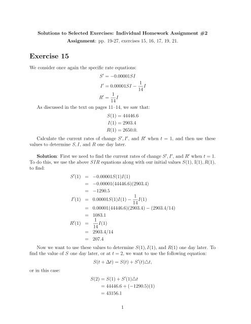 Solutions to selected exercises