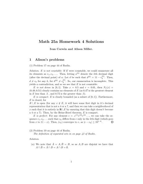 Math 25a Homework 4 Solutions