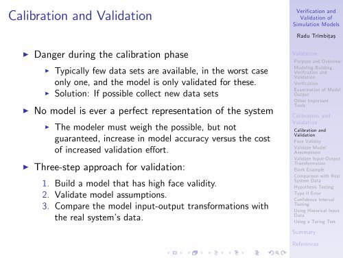 Calibration And