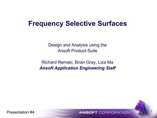 Presentation - Frequency Selective Surfaces