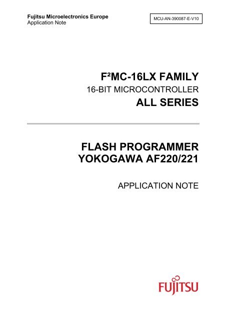 f²mc-16lx family all series flash programmer yokogawa af220/221