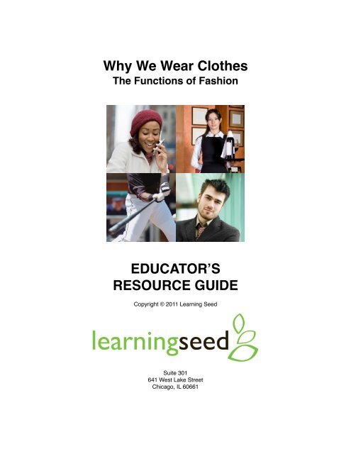 Why We Wear Clothes EDUCATORʼS ... - Learning Seed