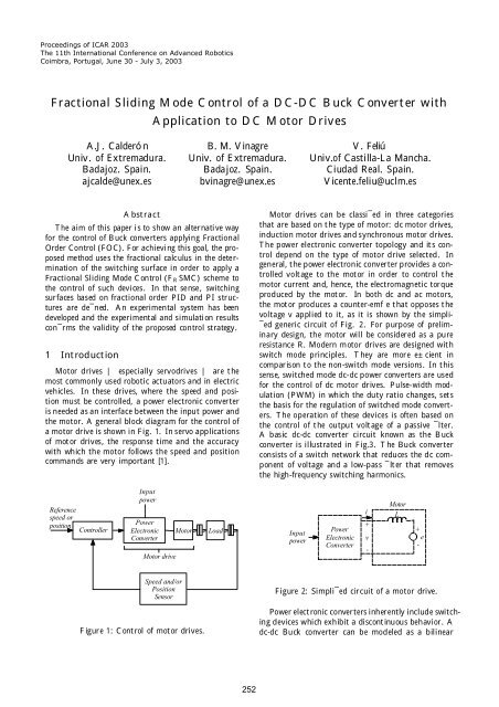 Fractional Sliding Mode Control of a DC-DC Buck ... - mechatronics