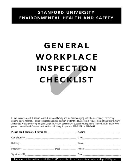 General Workplace Checklist