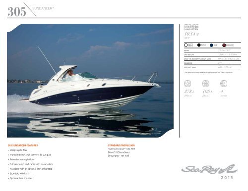 Download Spec Sheet - Sea Ray Boats
