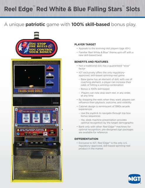 Reel Edge™ Red White & Blue Falling Stars™ Slots