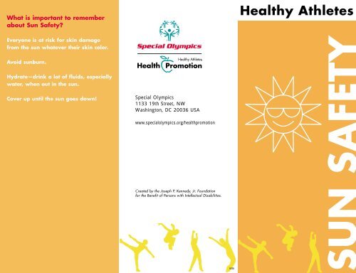 Brochure: Sun Safety - Special Olympics