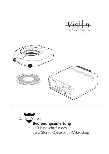 Lynx LED Ringlight User Guide - Vision Engineering