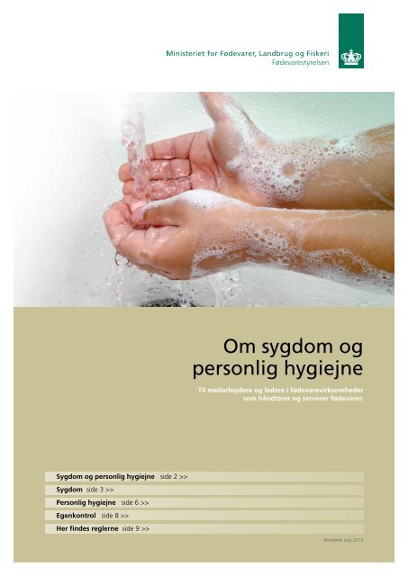 Om sygdom og personlig hygiejne - Fødevarestyrelsen