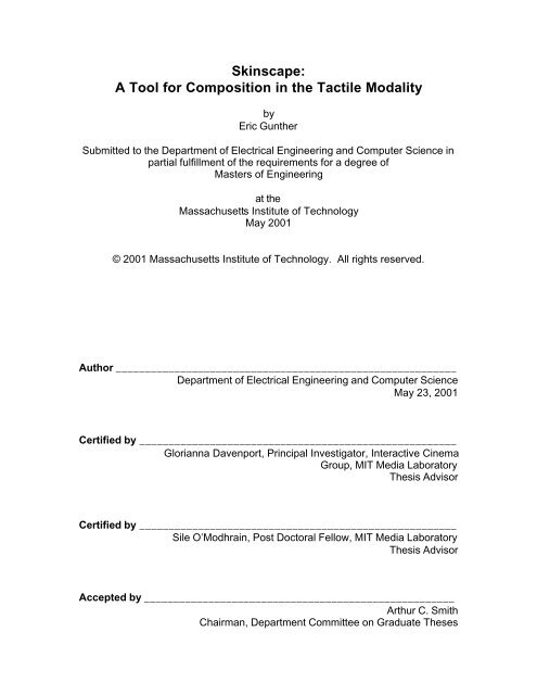 Skinscape: A Tool for Composition in the Tactile Modality - MIT