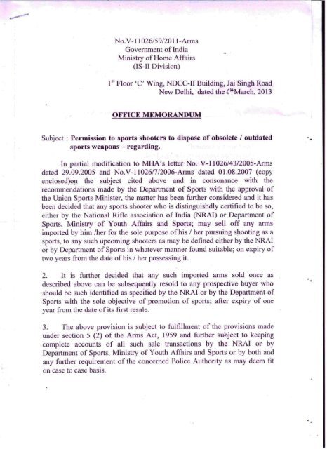 1st Floor 'C' Wing, NDCC-II Building, Jai Singh Road - Ministry of ...