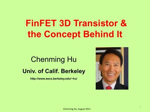 FinFET 3D Transistor & the Concept Behind It - Berkeley Microlab