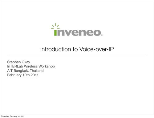 Introduction to Voice-over-IP