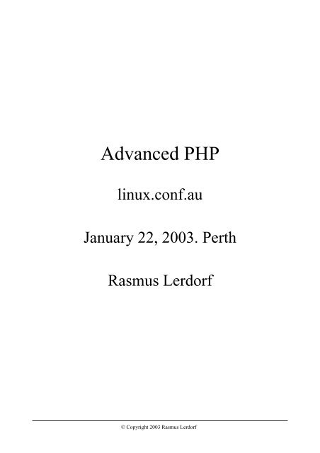 Advanced PHP - mirror