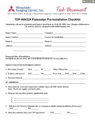 PRE-INSTALLATION CHECKLIST Customer ... - Hope Air Systems