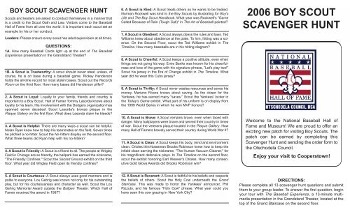 BOY SCOUT SCAVENGER HUNT