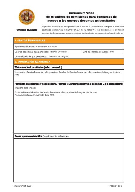 Ana María Angulo Garijo - Universidad de Zaragoza