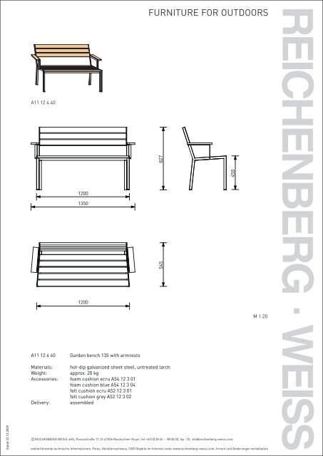 FURNITURE FOR OUTDOORS - Reichenberg - Weiss