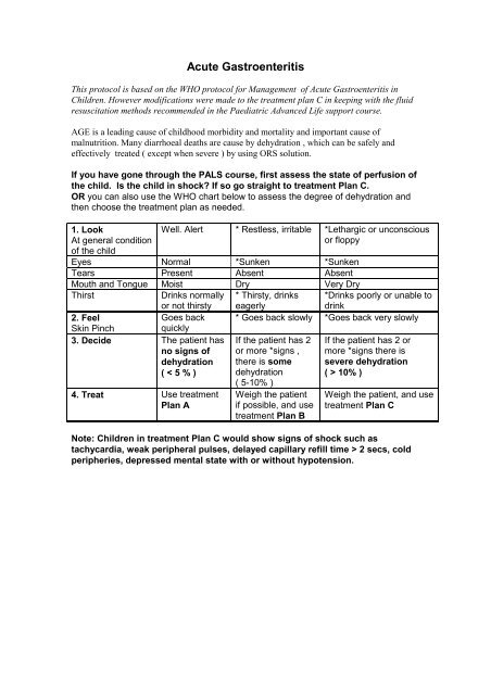 Acute Gastroenteritis - Malaysian Paediatric Association