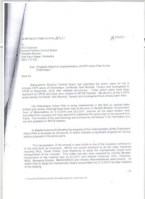 Letter to CPCB dated 21/04/2011 - Maharashtra Pollution Control ...