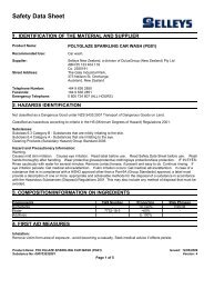 polyglaze invisible glass cleaner - MSDS