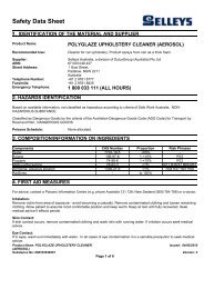 polyglaze invisible glass cleaner - MSDS