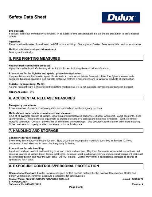 Safety Data Sheet Eye Con