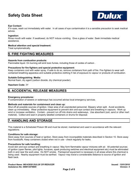 Safety Data Sheet Eye Con