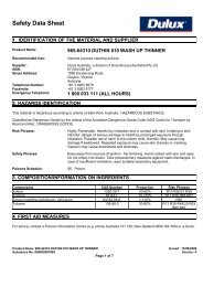 duthin 340 spray thinner - MSDS