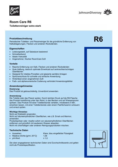 Room Care R6 - Diversey