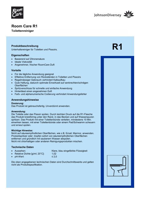 Room Care R1 - Diversey