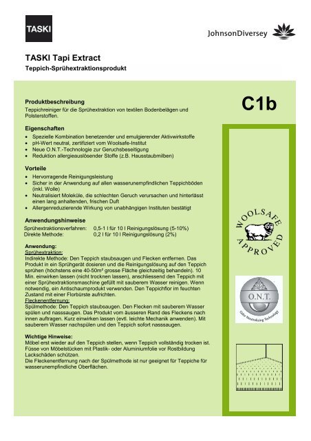 C1b TASKI Tapi Extract - Diversey