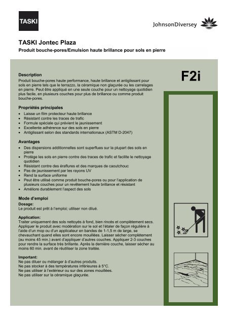 F2i TASKI Jontec Plaza - Diversey