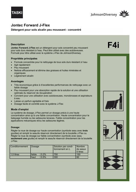 F4i Jontec Forward J-Flex - Diversey