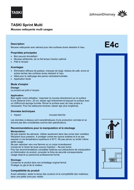 E4c TASKI Sprint Multi - Diversey