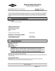 Material Safety Data Sheet - The Dow Chemical Company