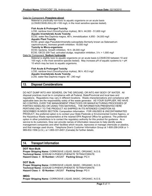 Product Name: DOWICIDE* 2