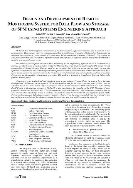 Design and Development of Remote Monitoring System for Data ...