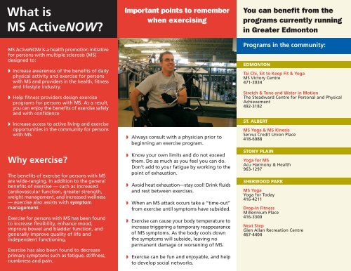 What is MS ActiveNOW? - Multiple Sclerosis Society of Canada