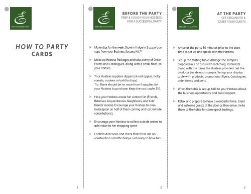 HOW TO PARTY - My Epicure